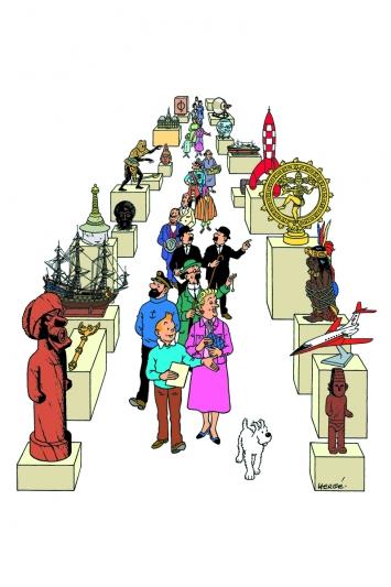 Exposition Tintin : le jeune reporter pose ses valises à Paris